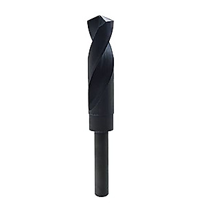 MAXTOOL 25/32" Silver and Deming Drill Bits HSS M2 S & D Drill Bits Prentice Twist Drills Black Oxide 1/2" Reduced Shank 6" OAL; SD02B00R050