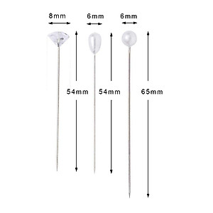 400 Pcs Bouquet Pins Flower Pin, 4 Styles Pearl Head Pins Crystal Head Corsage Pins for Dressmaking Jewelry Flower Decoration (Mixed)