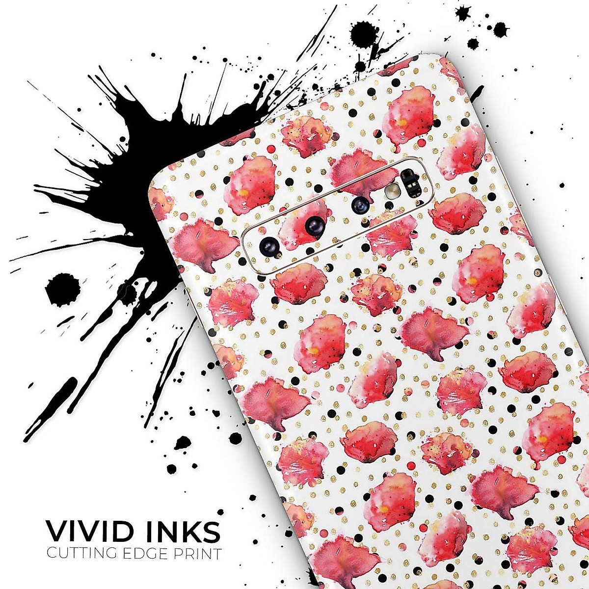 DesignSkinz Karamfila Watercolo Poppies V3 Protective Vinyl Decal Wrap Skin Cover Compatible with The Samsung Galaxy S20 (Screen Trim & Back Glass Skin)
