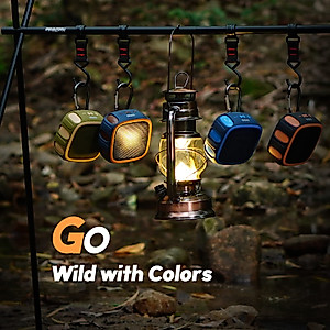 DOSS Waterproof Bluetooth Speaker: Bluetooth 5.0 Dual Pairing Loud Wireless Mini Speaker, 22H Playtime, IP67 Waterproof and Dustproof, Portable Outdoor Speaker for Camping, Hiking, Backpack, Shower