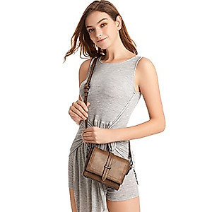 AnsTOP Small Crossbody Cell Phone Purse for Women - Lightweight PU Leather Crossbody Bag for Women Mini Phone Pouch Purse Best Gift Idea