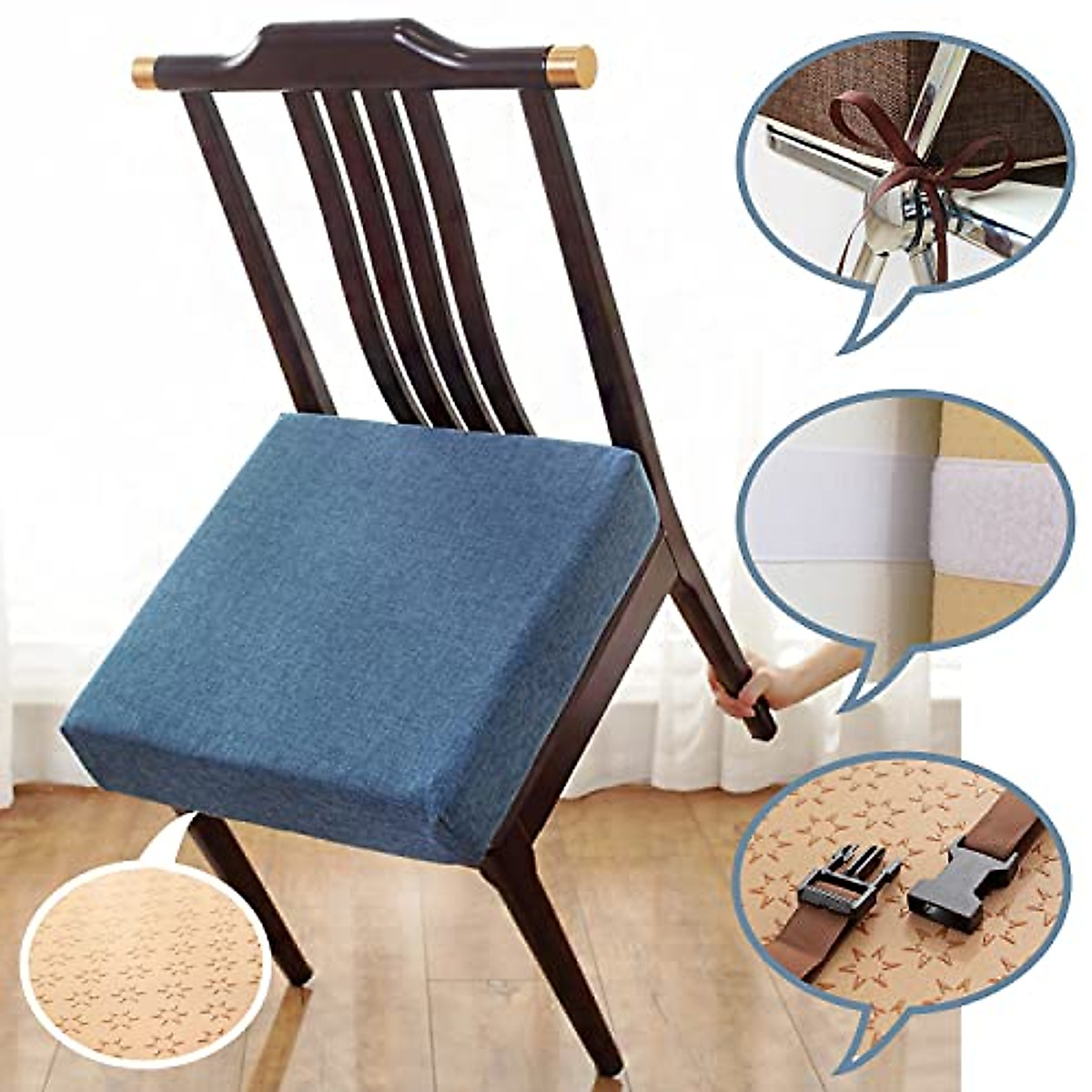 RCDPK Custom Bench Cushion Personalized Chair Pad, Garden Patio Furniture Bench Cushions, 50D High Resilience Sponge, Removable Linen Cushion Cover, for Indoor Outdoor Furniture (Custom Size, Brown)