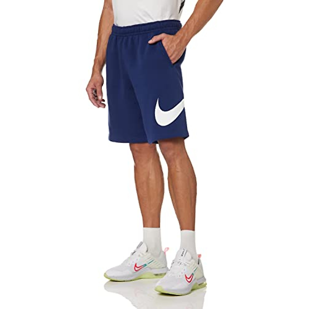 Nike Men's Sportswear Club Short Basketball Graphic, Midnight Navy/White/White, XX-Large