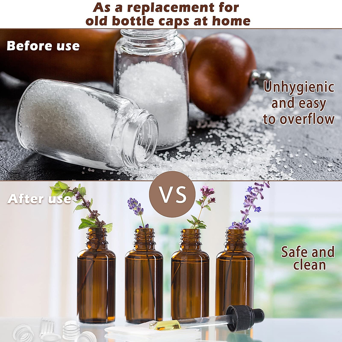 Salt and Pepper Shaker Stoppers Plastic Salt Shaker Plug Replacement Clear Replacement Stopper Salt and Pepper Shakers Plugs Round Plastic End Cap for Pots Bottles Pipes (10 Pieces,1/2 Inch)