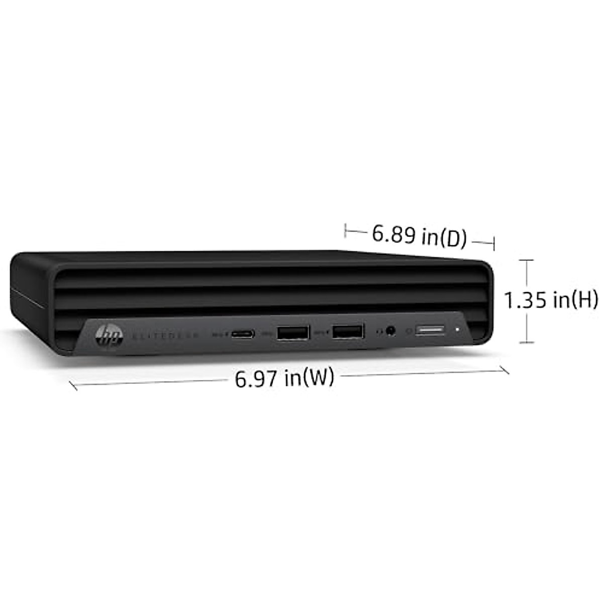 HP EliteDesk 800 G6 Mini Business Desktop Computer, Intel Hexa-Core i5-10400 (Beat i7-8700), 4GB DDR4 RAM, 1TB PCIe SSD, WiFi, Bluetooth, Type-C, Keyboard and Mouse, Windows 11 Pro, Vent-Hear