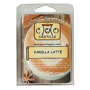 Coo Candles Coffee House 6 Pack Soy Blend Candle Wax bar Melts - Coconut Coffee, Maple Cream Latte, Turkish Hazelnut Coffee, Hot Chocolate, Vanilla Latte, and Cappuccino Brulee