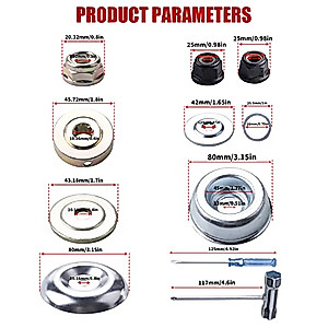 Gashwer Steel Trimmer Head 6 Steel 65Mn Razors Trimmer Head & 3 Teeth Brush Cutter Blade, Universal Weed Eater Blades Metal with Universal Adapter Kit, Compatible with String Trimmers