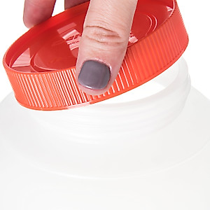 Carlisle FoodService Products Stor N' Pour Plastic Replacement Color Caps, Backup Container, Bar Supplies with Break Resistant for Bar, 1 Gallon, Assorted, (Pack of 6)