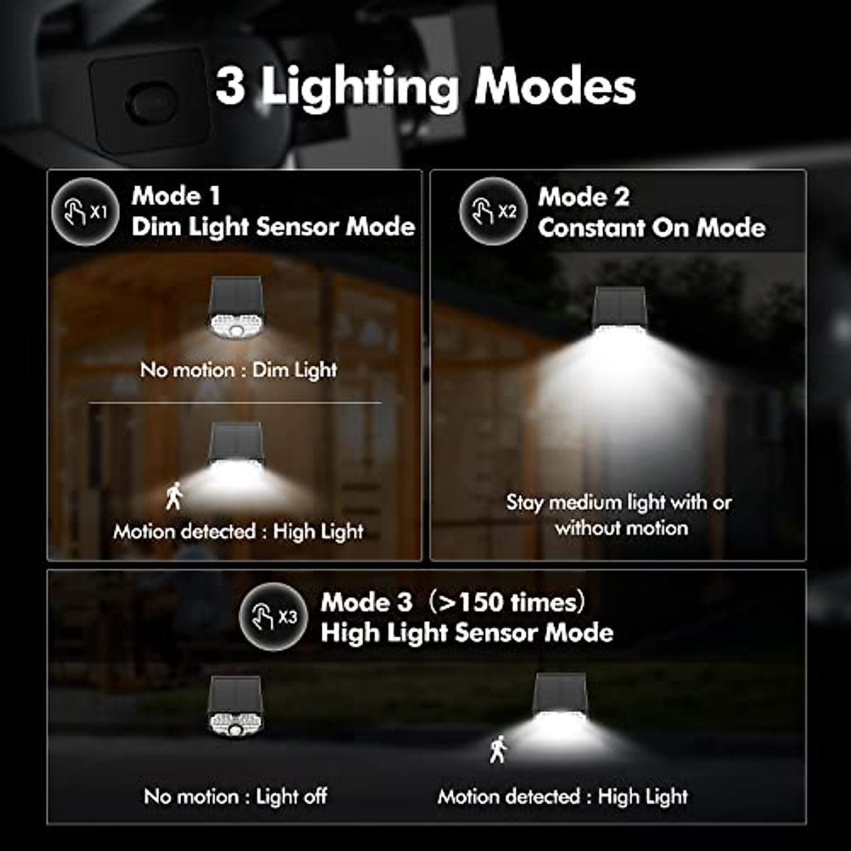 AloftSun Solar Motion Sensor Outdoor Lights, 30 LEDs /IP68 Waterproof Solar Motion Lights Outdoor, 3 Modes Solar Spot Lights Outdoor, Wireless Motion Sensor Solar Landscape Spot Lights Outside/2 Pack