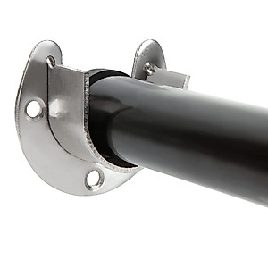 DAOST 16 Pack Closet Rod Bracket 1 1/4 Inch Closet Rod Holder Stainless Steel Closet Pole Socket Heavy Duty Closet Rod Support Closet End Support for Closet Shower Rod with Screws (U Shaped, 32mm)