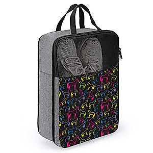 Frcavbin Horse Travel Shoe Bag Shoes Carrier with Handle and Zipper Foldable Shoe Puches Organizer for Home storage School starts