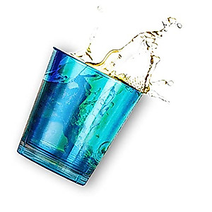 DecorRack 2 Oz Neon Shot Glasses, Plastic Shot Cup, Disposable Party Cups, Mini Cups Shot Glasses (48 Pack)