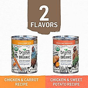Purina Beyond Natural, Pate, High Protein Wet Dog Food Variety Pack, Organic Chicken Recipes - (2 Packs of 6) 13 Oz. Cans