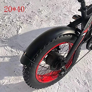 RNAGRET Bike Fender, Bicycle Fender 20inch Bicycle Mudguard E- Bike Electric 20x4. 0 tire Folding Bike Fender Iron Sturdy Durable Mud Guard Suit (Color : 1 Suit Fender)