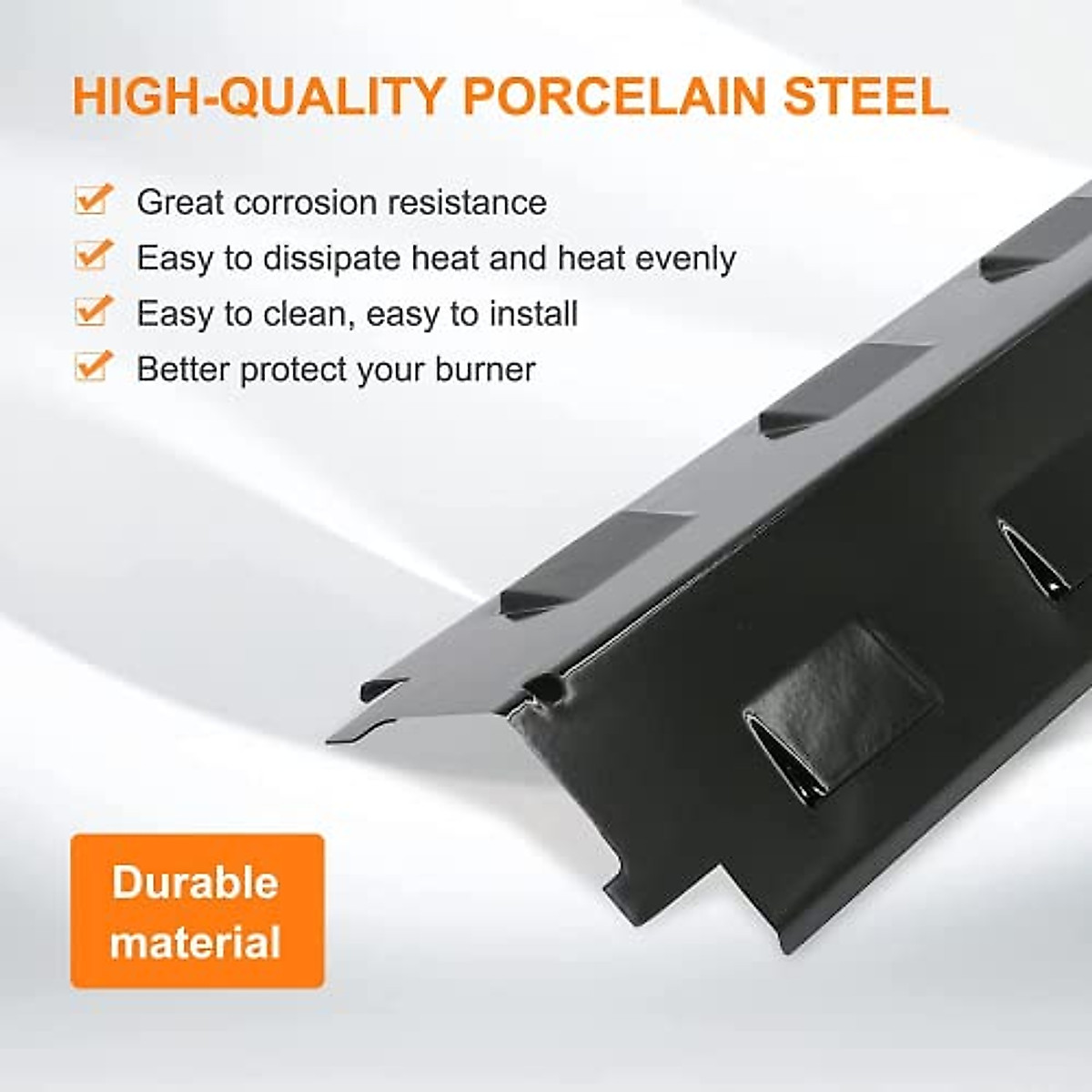 Hisencn Grill Replacement Parts for Charbroil 4 Burner 461442114, 461473419, 461472719, 463441514, 461442113, G431-0300-w2a, G433-0016-W1, G432-001N-W1, Grill Burner, Heat Plate and Cooking Grates