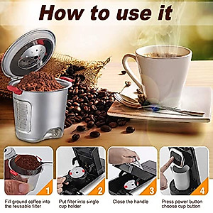 (1 PACK) Reusable K Cups Fit for Keurig 2.0 and 1.0 Coffee Maker,Stainless Steel K Cup Reusable,K Cup Reusable Coffee Pods for Keurig BPA FREE