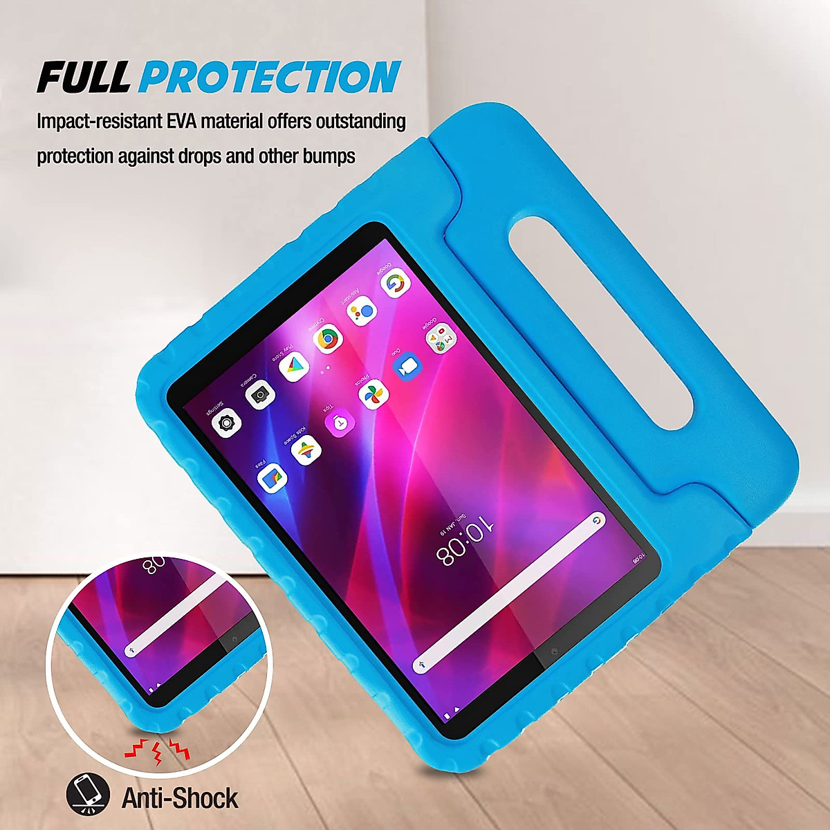 ProCase Kids Case for Lenovo Tab M8 4th Gen 2023/3rd Gen 2022/HD LTE 2021/Tab M8 HD//Smart Tab M8/Tab M8 FHD 2019, Lightweight Shockproof Kids Friendly Case for Lenovo Tab M8 Tablet 8" -Blue