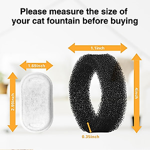 BENCMATE Cat Water Fountain Accessories - Filters 4 pcs