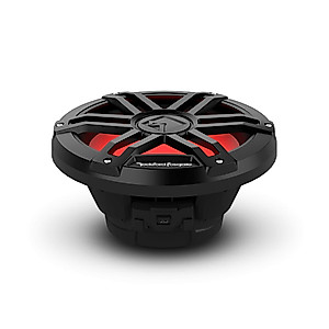 Rockford Fosgate M1D4-10B Color Optix 10" DVC 4-Ohm Multicolor LED Lighted Marine Subwoofer - Black