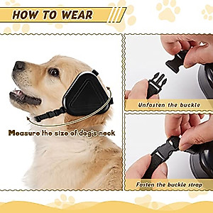Amylove Dog Noise Protection Ear Muffs for Dogs Hearing Protection for Dogs Noise Cancelling Headphones for Dogs (Black), Polyvinyl Chloride, Large