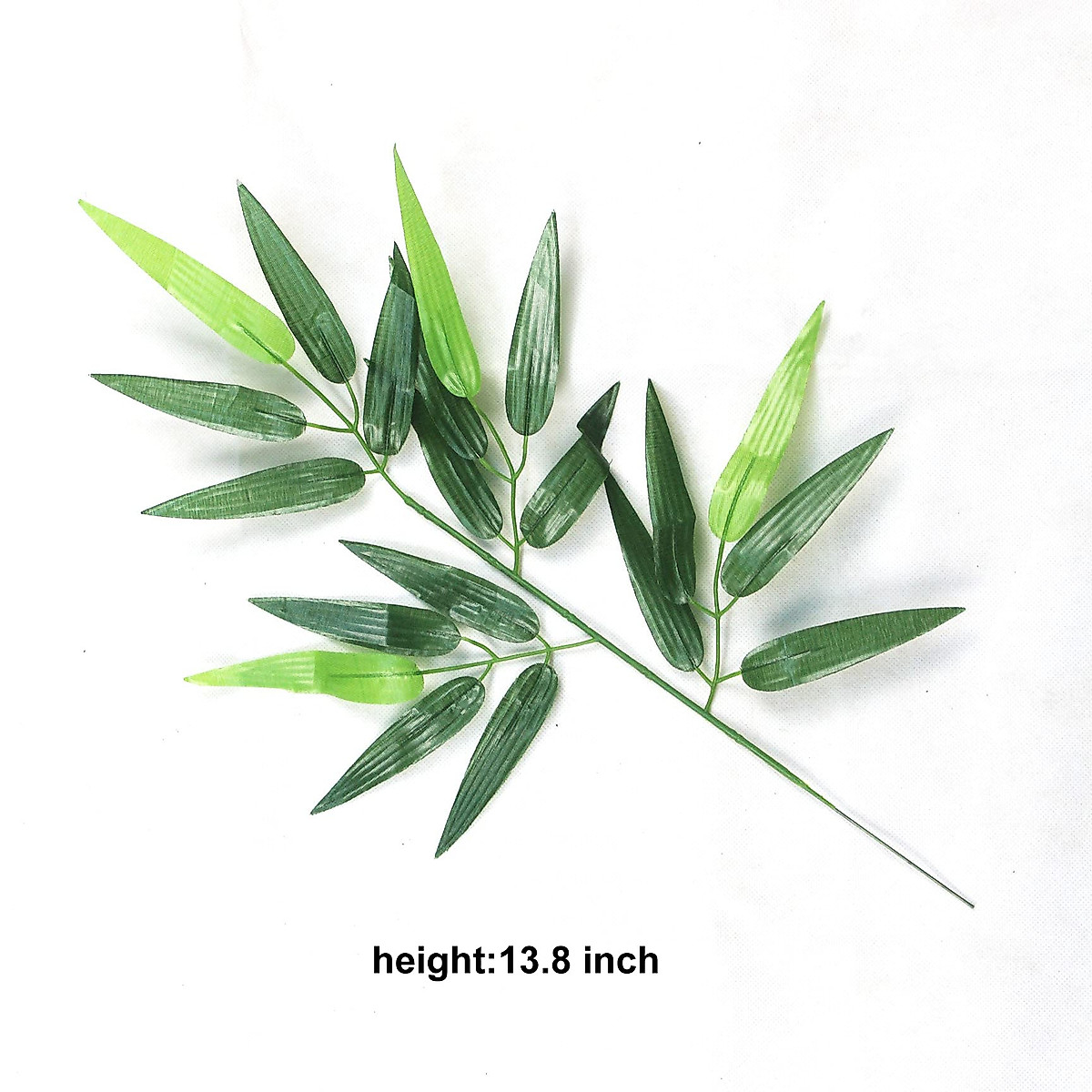 LUCKYTTTOO Artificial Plants Artificial Greenery Stems Fake Outdoor Plants Bamboo Leaves 2Pcs for Farmhouse Home Garden Wedding Indoor Outside Decor (ZHUYE)