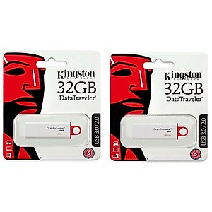 Kingston 32GB DataTraveler G4 DTIG4 USB 3.0 Flash Drive Wholesale lot of 2