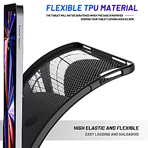 WOGROO Case for iPad Pro 12.9-inch (6th, 5th & 4rd Gen), Thin and Soft Tablet Protective Cover for iPad Pro 12.9" 2022 & 2021 & 2020, Black