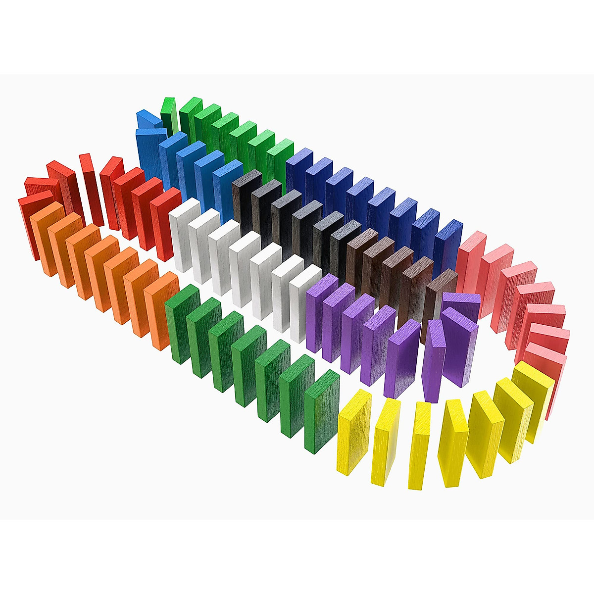 120pcs Bulk Dominoes, Wooden Domino Blocks, for Kids Birthday Kids Racing Toy Game, Building and Stacking Toys.