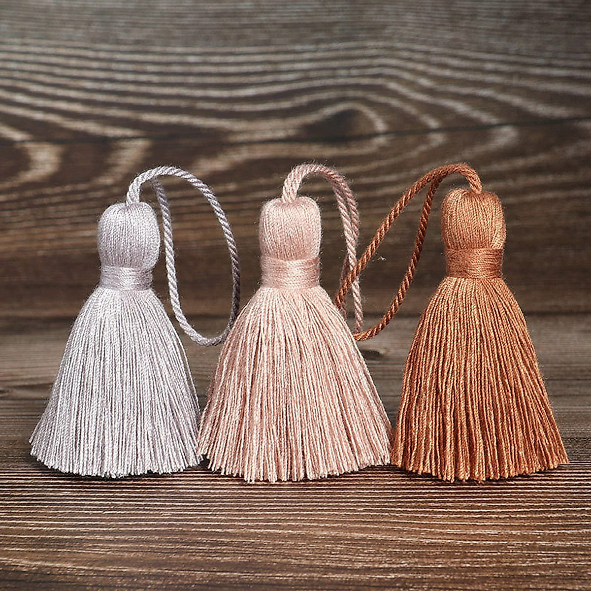 amokk Cute Chunky Bookmark Tassels with Cord Loop for Home Decor Tassels for Jewelry Making, Bookmark, DIY Craft - 5.31 in Length 14 Pieces (Multi)