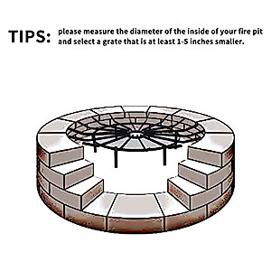 Fire Pit Grate, Woueniut 28" Portable Outdoor Wheel Wood Burning Pit Bonfire Pit Firewood Grate for Cooking Camping Heating Backyard Fireplace Patio