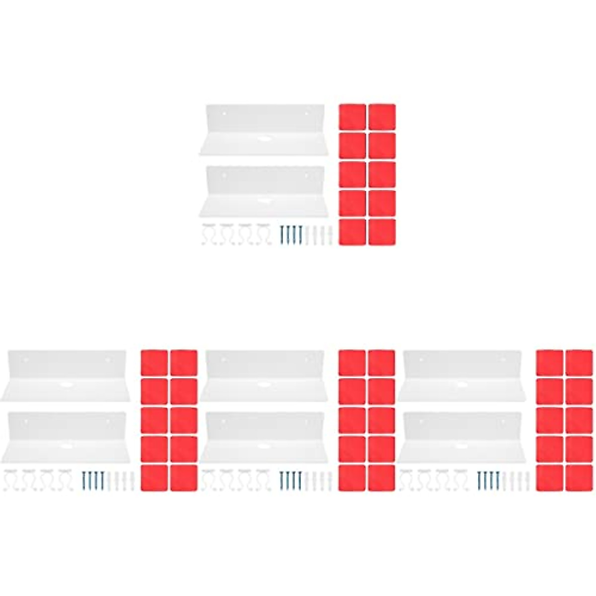 Milisten 8 pcs Acrylic Floating Clear Floating Shelf Acrylic Wall Ledge Shelves Invisible Floating Shelves Shelves Wall Ledge