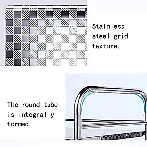 ZHIVIQ Three-Layer Storage Rack Kitchen Stainless Steel Multi-Functional Trolley Home Storage Rack Non-Slip and Scratch-Resistant