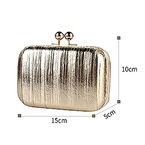 Women's Clutch Bag Chic Handbag Shoulder Bag Solid Color Purse Shine Evening Bag