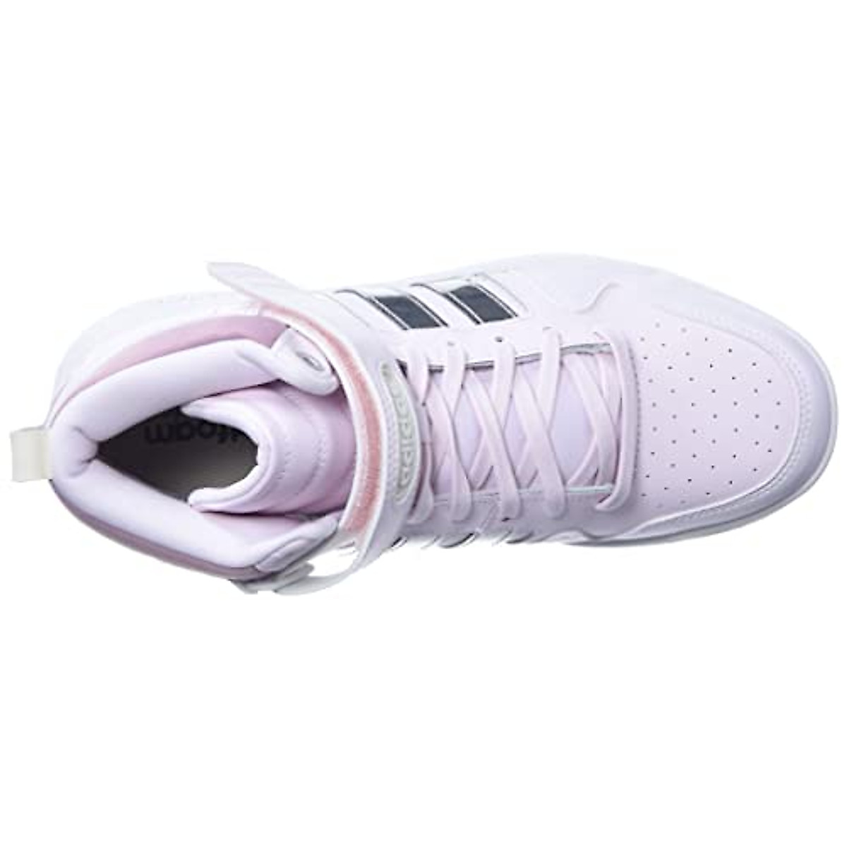 adidas Women's Postmove Mid Basketball Shoe, Almost Pink/Silver Metallic/Magic Mauve, 7