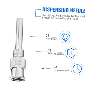 12pcs Stainless Steel Needle Precision Tip Luer Lock Needle Dispensing Needle Dispenser Needle Stainless Steel Dispensing Precision Needle Luer Slips Needle
