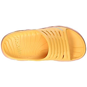 Hoka Ora Recovery Slide (Unisex) - Amber Yellow / Shell Coral - Size M9/W11