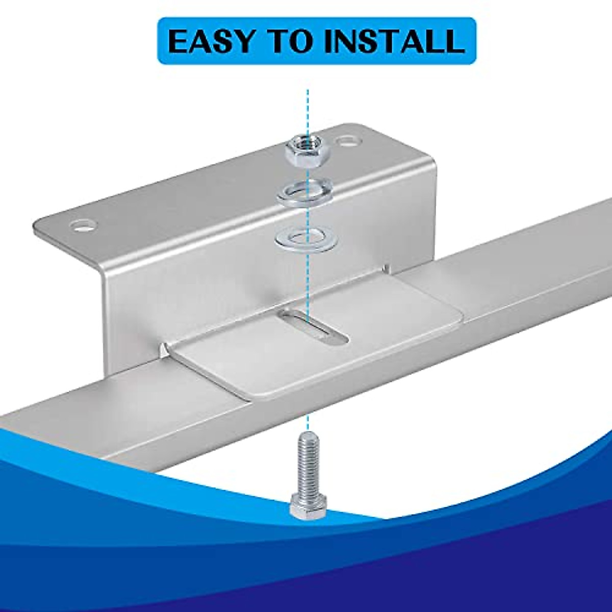 FUTRPOW Solar Panel Mounting Brackets,8 Units Aluminum Solar Panel Mount with Nuts Bolts,Solar Panel Mounting Z Bracket for RV Trailer Boat Yacht Wall Off Gird Roof Installation Solar Panel Brackets