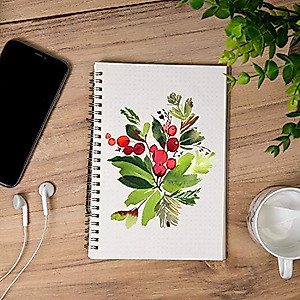 Labkiss Dot Grid Notebook Spiral, A5 Dotted Bullet Grid Journals Bulk, 80 Sheets per Book, Thick Paper Travel Journal Set for Travelers, Students, Office, Wirebound Diary Planner, 5.7x8.3 inch, 4 Pack