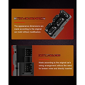 cciyu Power Window Switch Master Power Window Switch Control Switch Fits for Ford for F150Truck Crew Cab 2002-2003 Replace 2L3Z14529BAA 901-333