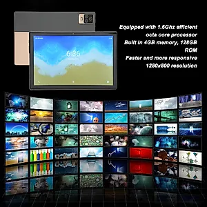 10.1 Inch Tablet, Efficient Octa Core Processor, 128Gb 4Gb 7000Mah, 1280X800 FHD Screen, USB C Charging Port Dual Sim, Dual Standby, Dual Speakers for Android 11(USA)