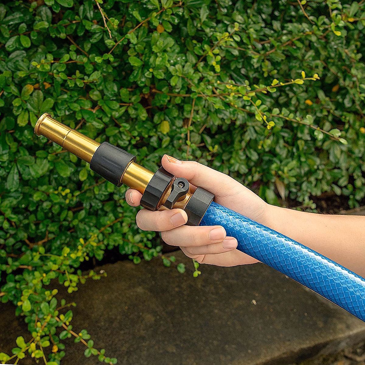 Hose Splitter 2 Way Y Valve Water Hose Connector, Heavy Duty Solid Brass Shut off Garden Hose Splitter Adapter Fit for All Standard Faucet and Garden Hose