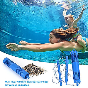 ACETOP Spa Mineral Stick 2 Pack Hot Tub Filter with 4 Months Lifetime Cartridge Universal for Spas Filters Swimming Pool Fish Pond (Blue)
