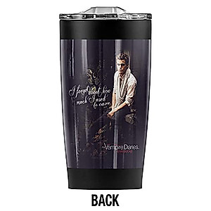 Vampire Diaries Stefan I Used To Care Stainless Steel Tumbler 20 oz Coffee Travel Mug/Cup, Vacuum Insulated & Double Wall with Leakproof Sliding Lid | Great for Hot Drinks and Cold Beverages