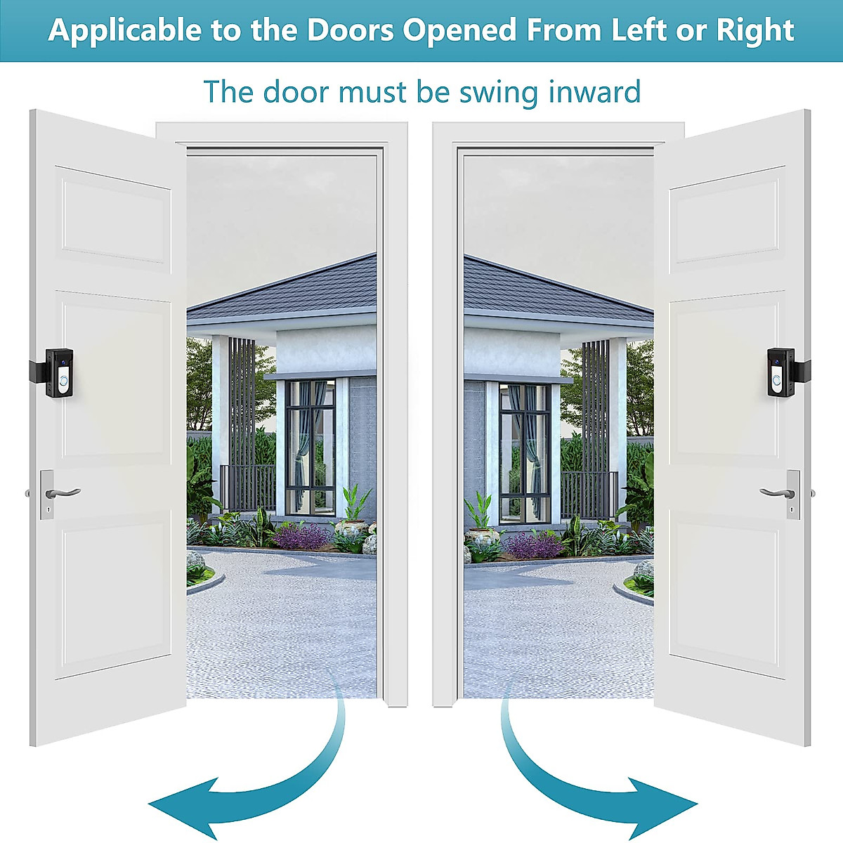 KIMILAR 2024 Upgrade Anti-Theft Video Doorbell Mount, Not Block Doorbell Motion Sensor, Adjustable No-Drill Mounting Bracket Wedge Holder Accessories for Home Rentals Office Room