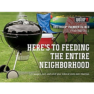 Weber Original Kettle Premium 26 Inch Charcoal Grill, Black