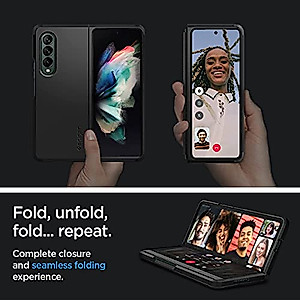 Spigen Tough Armor [Hinge Protection Technology] Designed for Galaxy Z Fold 3 5G Case (2021) - Black