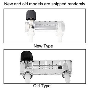 Gas Flowmeter, 0-3LPM Flow Meter Acrylic Transparent Gas Regulator with Control Valve for Measuring Controlling Oxygen Air Gas