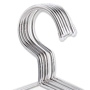 Tosnail 50 Pack Stainless Steel Strong Wire Metal Hangers Heavy Duty Clothes Hangers - 16.5"/42cm