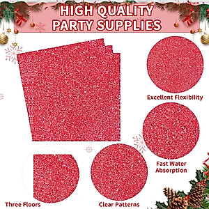 96pcs Iridescence Red Birthday Party Supplies 350 GSM Holographic Red White Christmas Plates and Napkins Rainbow Tableware Sets for Girls Women Bridal Shower Iridescent Party Decorations Serves 24