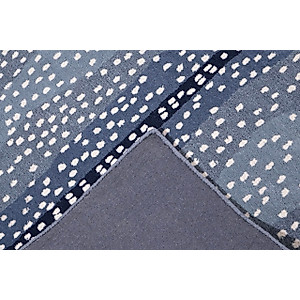 Wallard Antelope Cheetah Blue,Natural,Gray,Mink Animal Contemporary HandTuffted 100% Woolen Area Rugs and Carpets (Blue, 10 x 8 FT)